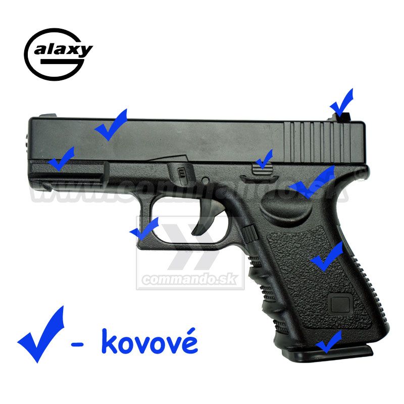 Airsoft Pistol Galaxy G15+ Full Metal ASG 6mm | Commando.sk