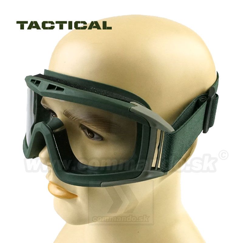 Taktické okuliare Combat X Olive Glasses Clear číre | Commando.sk