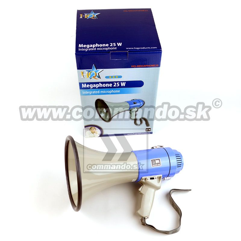 HQ Megafón 25 Watt Megaphone 25 Integrated Microphone | Commando.sk