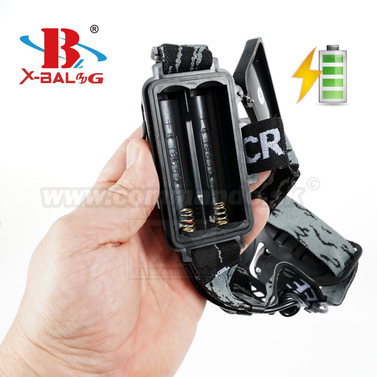 Čelovka X-Bal G High Power UV 2x18650 Headlamp | Commando.sk