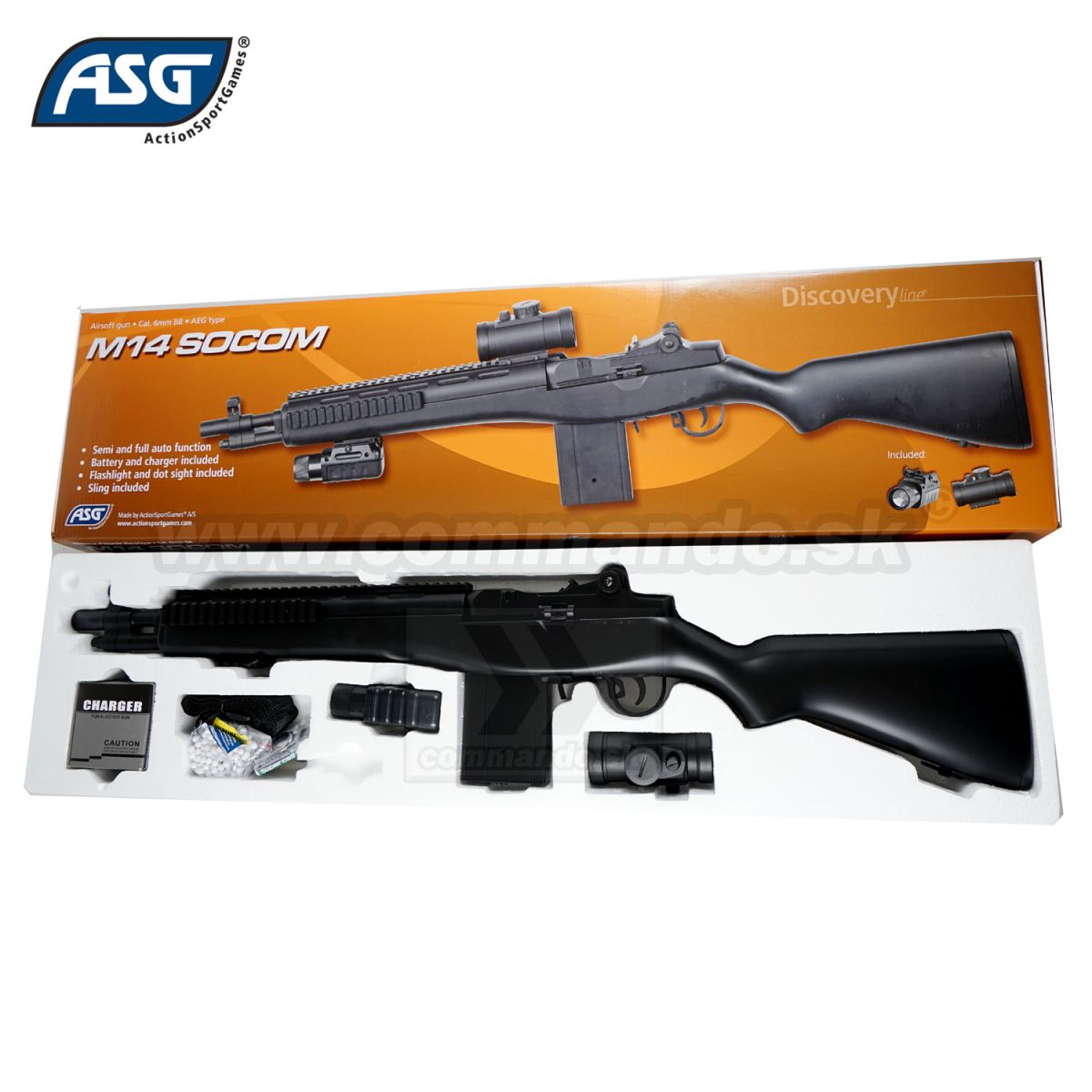 Airsoft Rifle ASG M14 SOCOM AEG 6mm | Commando.sk