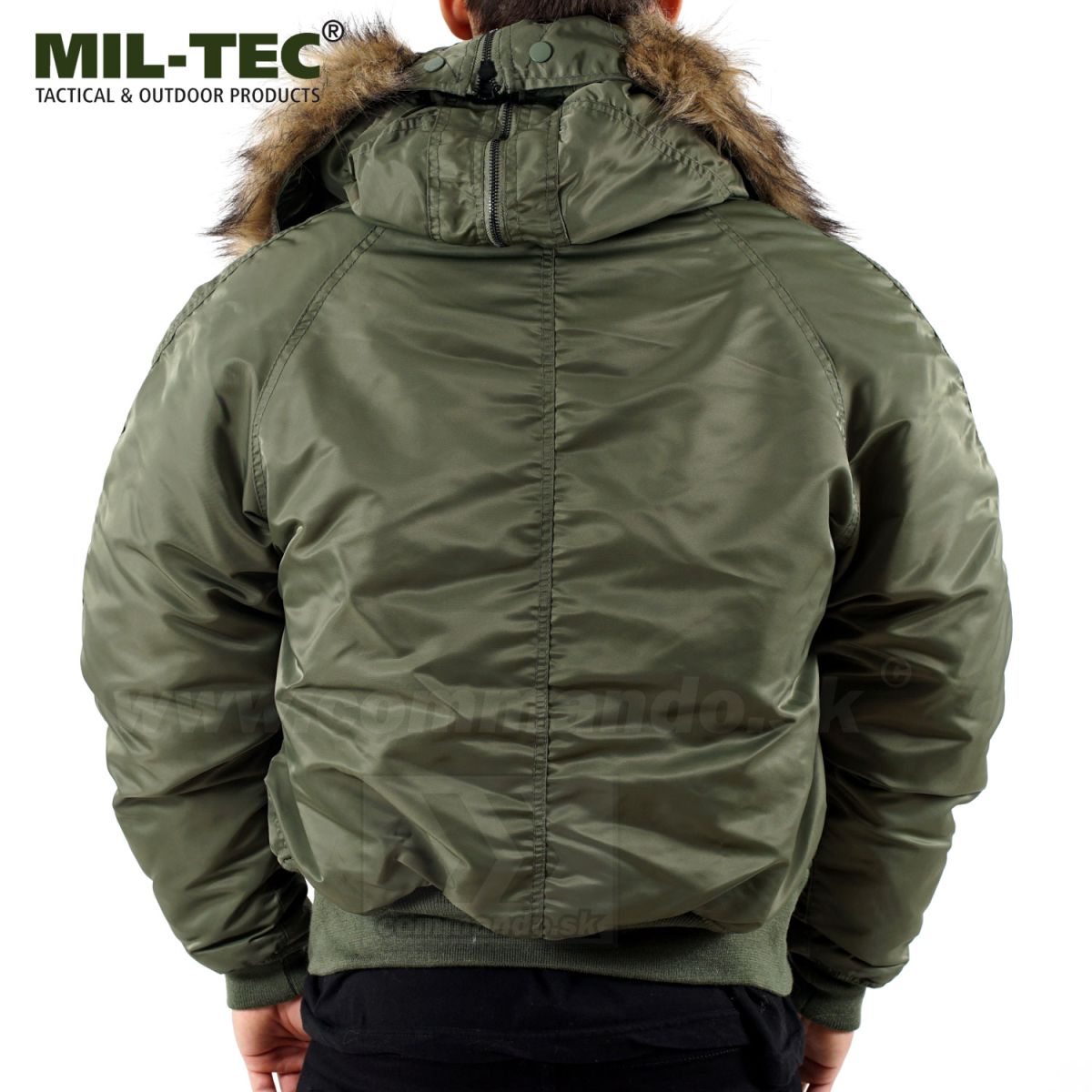 US N2B Pilot Jacket zelená bombera Basic Miltec® | Commando.sk