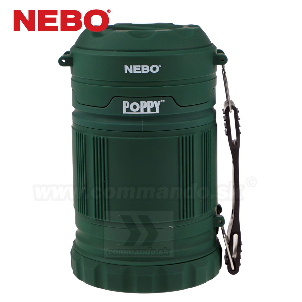 Ručná LED baterka NEBO POPPY 300Lum, zelená | Commando.sk
