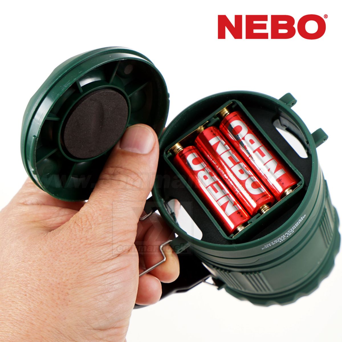 Ručná LED baterka NEBO POPPY 300Lum, zelená | Commando.sk