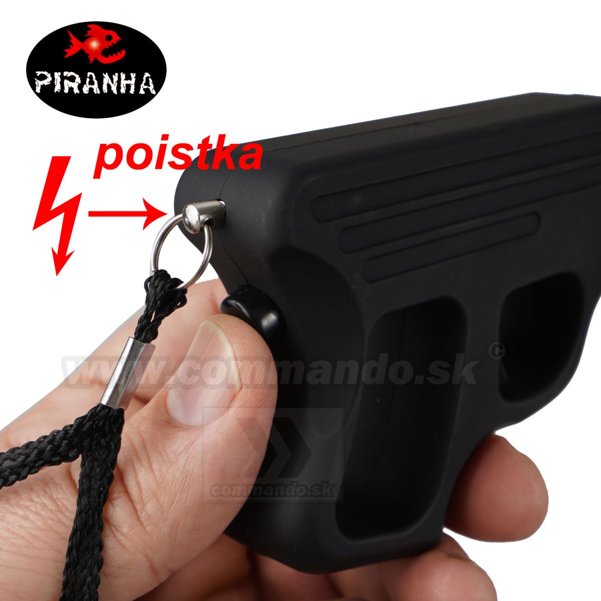 Paralyzer Piranha Pistol Shock USB Self Defence Electroshock | Commando.sk