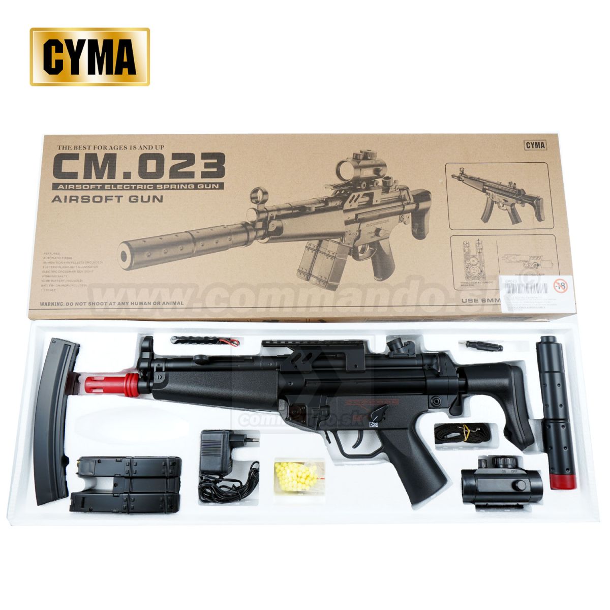 Airsoft Rifle CYMA CM023 MP5 AEG 6mm | Commando.sk