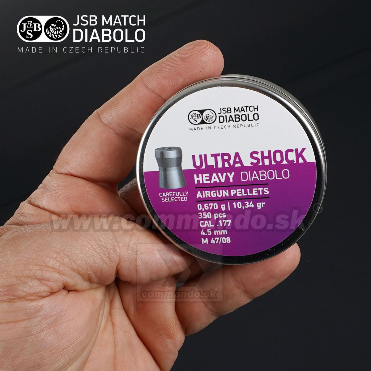 JSB Ultra Shock Heavy Diabolo 4,5mm 350ks | Commando.sk