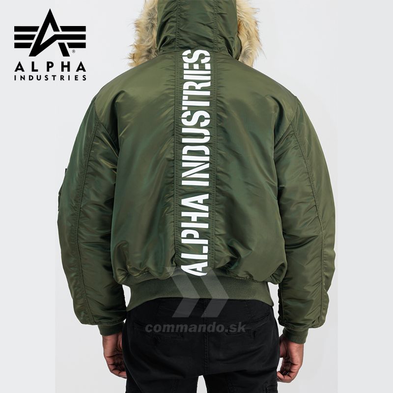 Alpha Industries Bunda 45P Hooded Custom sage green | Commando.sk