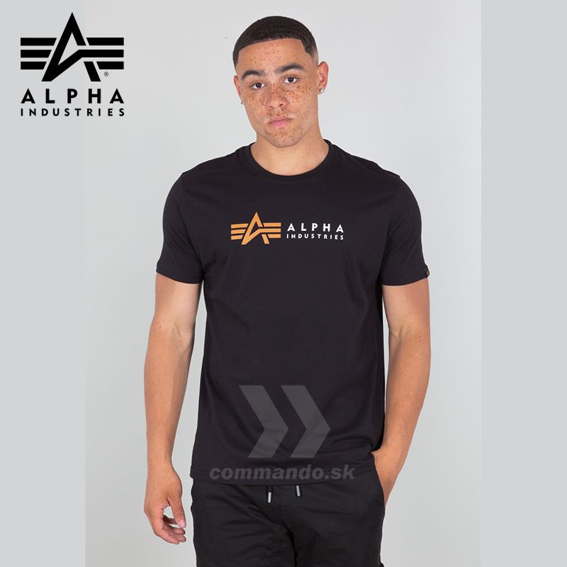 Alpha Industries Tričko Alpha Label T black | Commando.sk