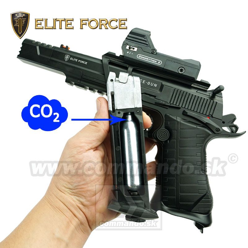 Airsoftová pištoľ Elite Force Race Gun IPSC AGCO2 6mm, airsoft pistol ...