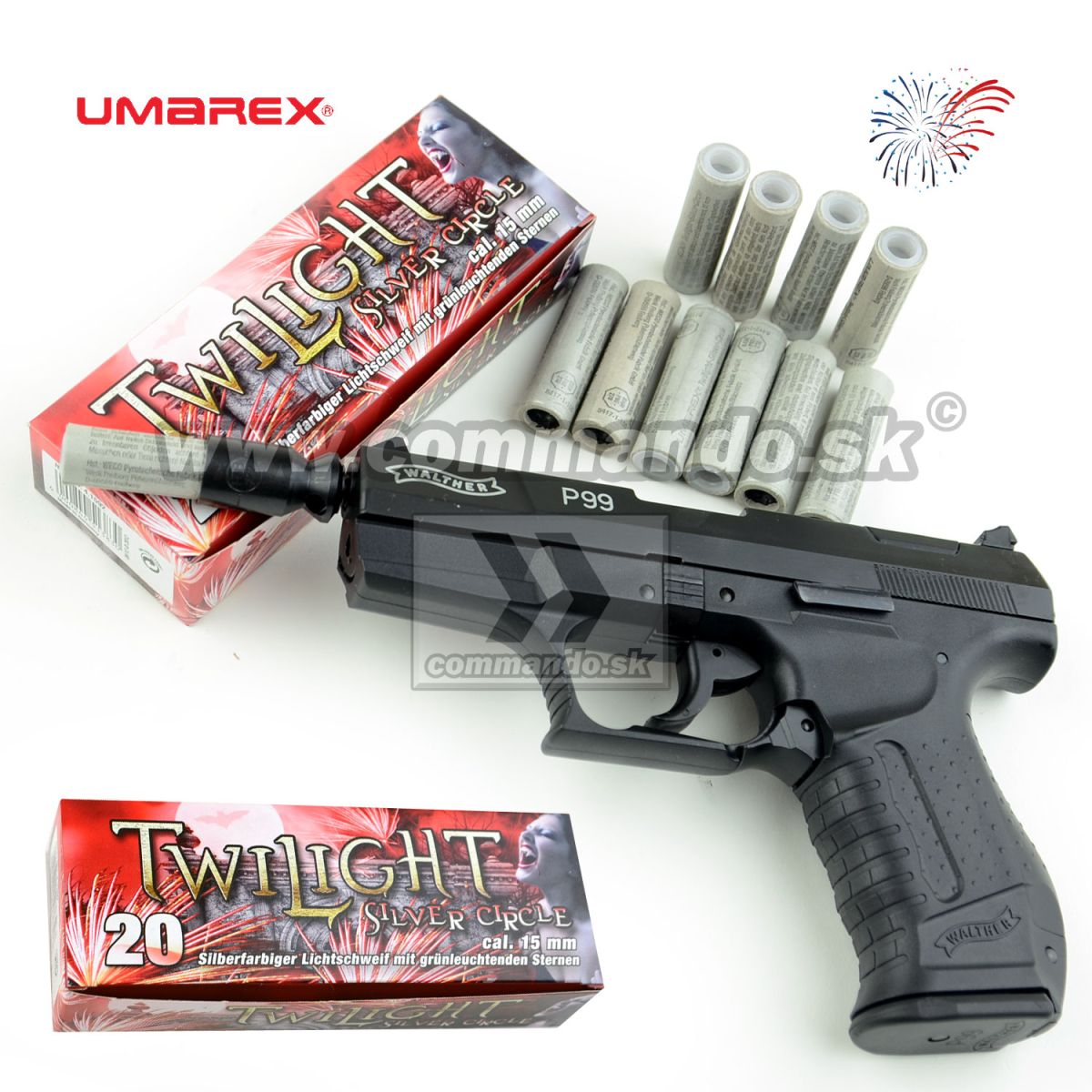 Signálne svetlice Umarex Twilight Silver Circle 20ks cal.15mm | Commando.sk