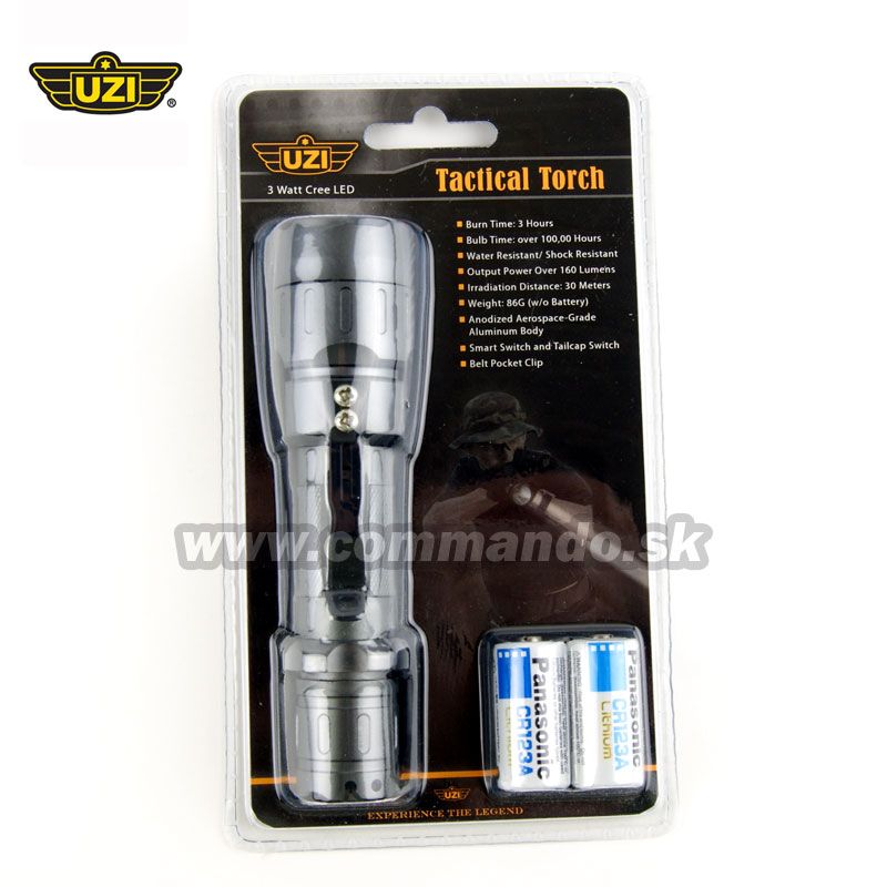 UZI Tactical Torch 3W Cree 160 lumen | Commando.sk