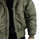 US N2B Pilot Jacket zelená bombera Basic Miltec® | Commando.sk