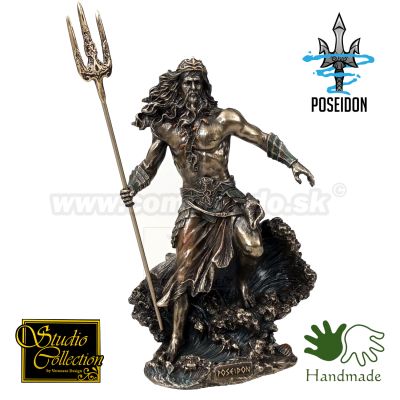 Poseidon a trojzubec starogrécky boh 21cm soška 708-7315 | Commando.sk
