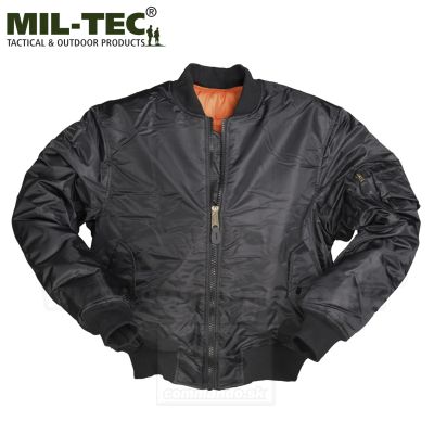 US TYP MA1® Pilot Jacket čierna bombera PES Black Miltec® | Commando.sk