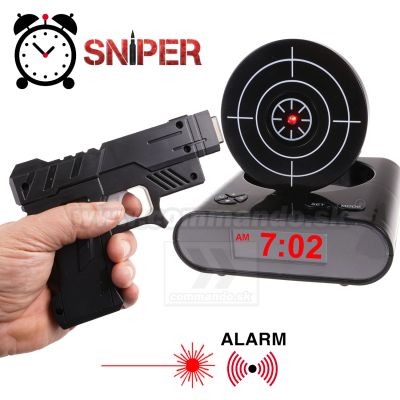 Sniper hodiny s budikom Laser Target Alarm Clock | Commando.sk