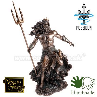 Poseidon a trojzubec starogrécky boh 31cm soška 708-6773 | Commando.sk