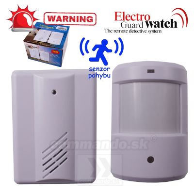 Bezdrôtový pohybový ALARM hlásič na senzor | Commando.sk