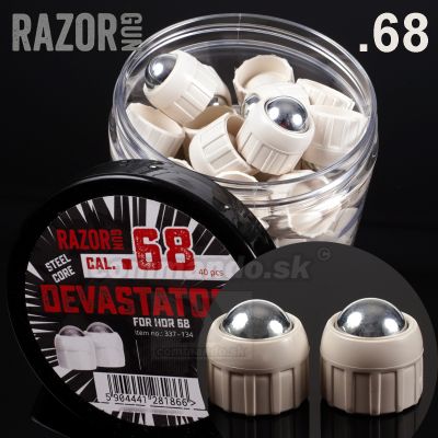 Strelivo 40ks RAM kal. .68 T4E Steel Core Devastator RazorGun | Commando.sk