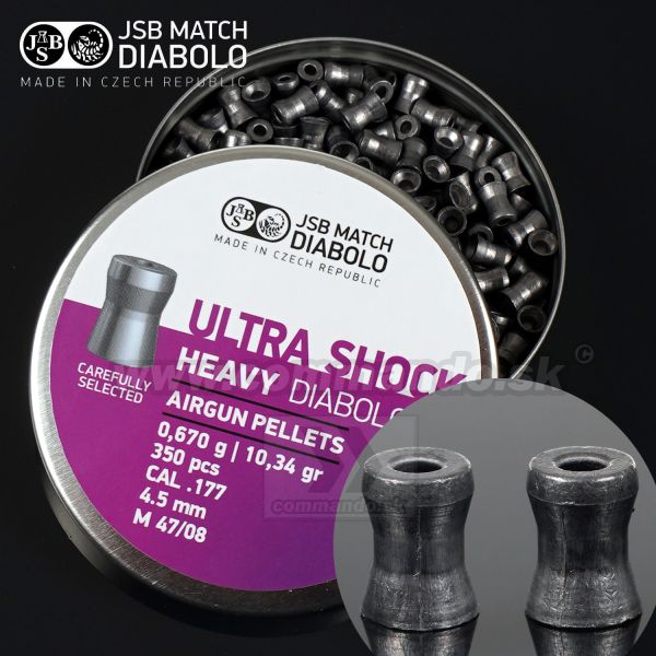 JSB Ultra Shock Heavy Diabolo 4,5mm 350ks | Commando.sk
