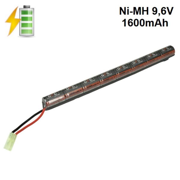 Batéria Stick NiMH 9,6V 1600mAh konektor malá Tamiya | Commando.sk