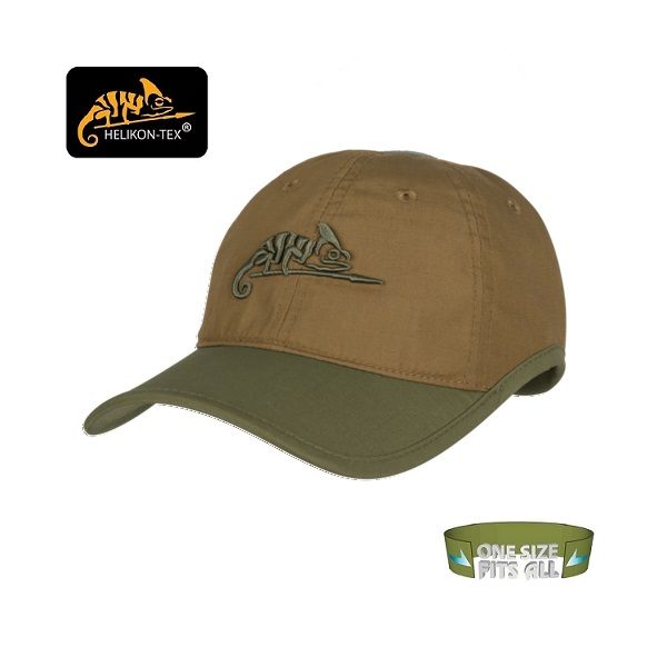 Helikon Tex Logo Cap - PolyCotton Ripstop - Coyote / Olive Green ...