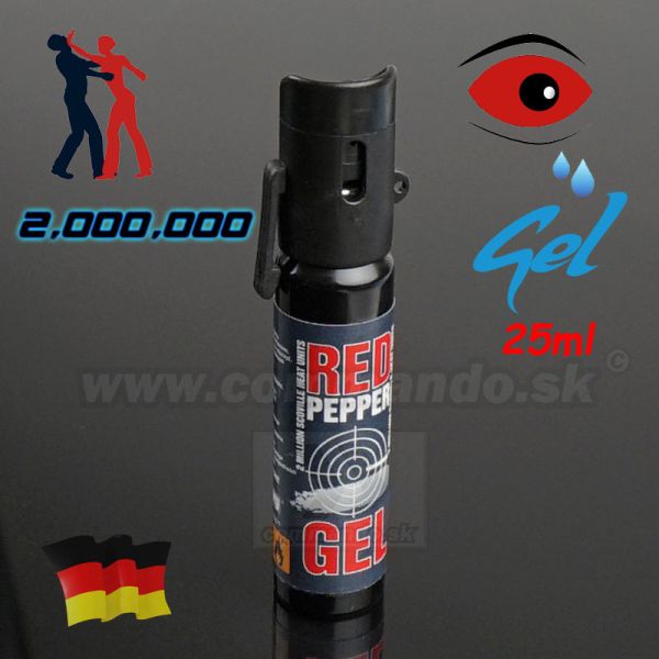 Obranný slzný sprej Red Pepper Graphite Gel Spray 25ml | Commando.sk
